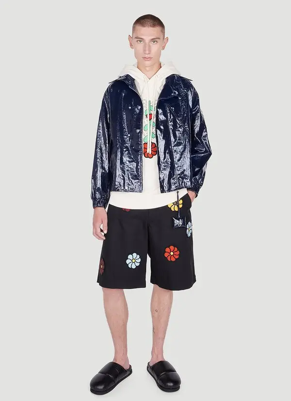 Moncler 1 Jw Anderson Floral Bermuda Shorts - Black