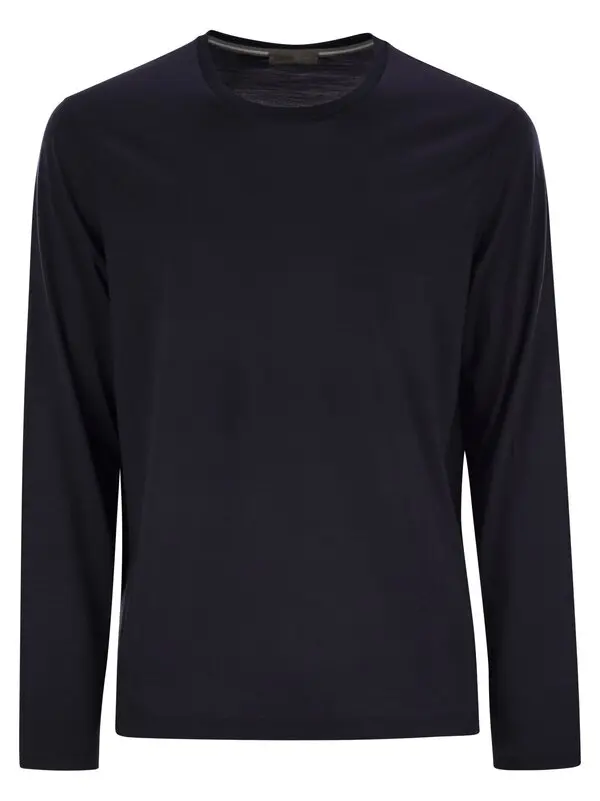 Herno Wool Jersey T-shirt - Blue