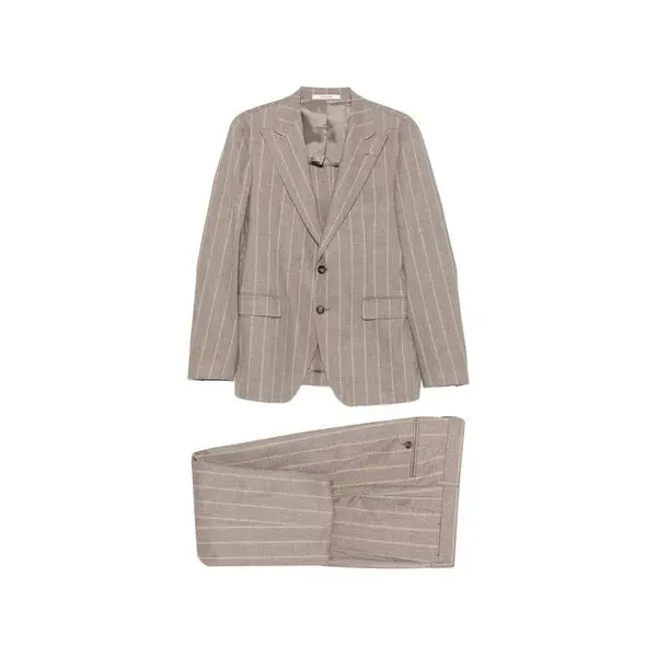 Tagliatore Neutrals Suits Single Breasted Suits - Cream