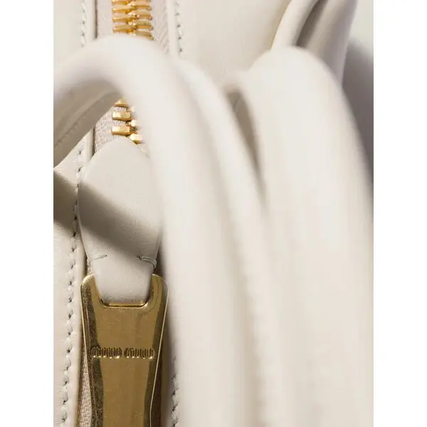 Miu Miu Embossed Logo Leather Shoulder Bag