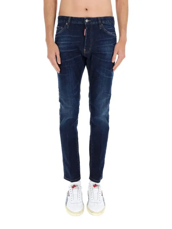 Dsquared2 Dark Wash Stretch Denim Jeans - Blue