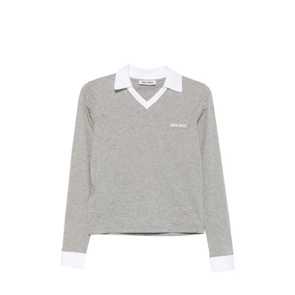 Miu Miu Long Sleeve Polo Top