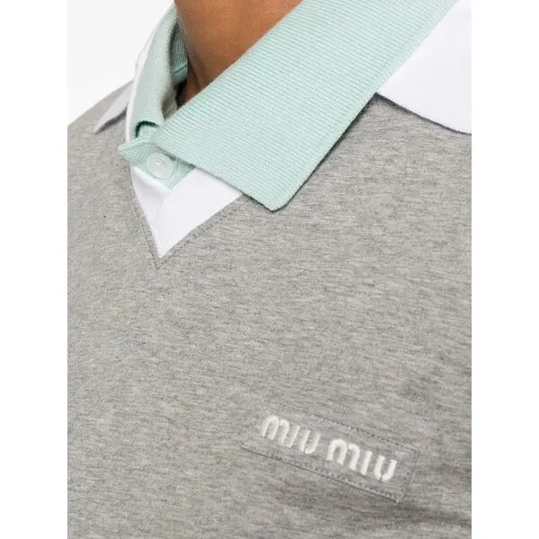 Miu Miu Long Sleeve Polo Top