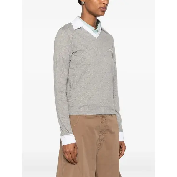 Miu Miu Long Sleeve Polo Top
