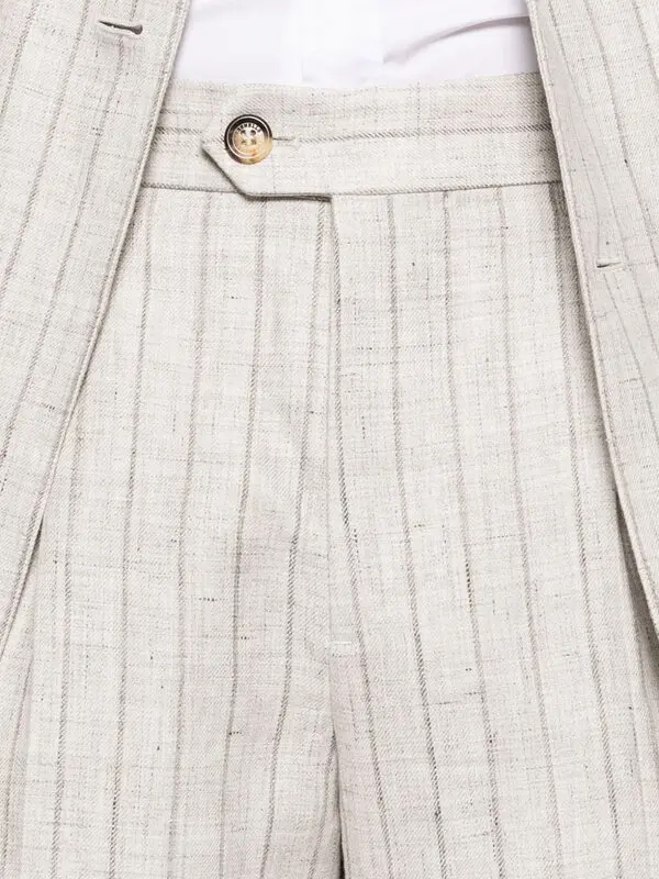 Brunello Cucinelli Linen Double-breasted Suit - Multicolor