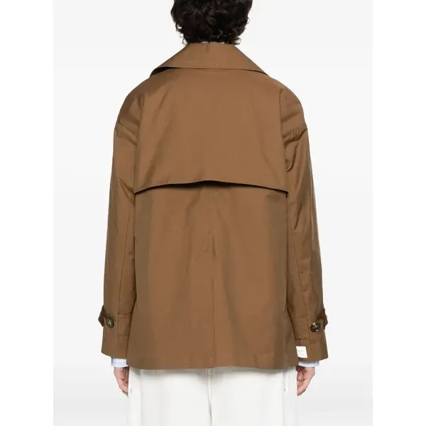 Max Mara Double-breasted Cotton Blend Jacket - Brown