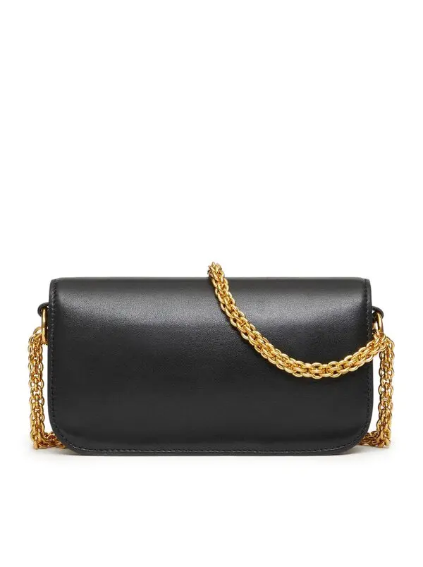 Valentino Garavani Small Locò Shoulder Bag In Calfskin - Black