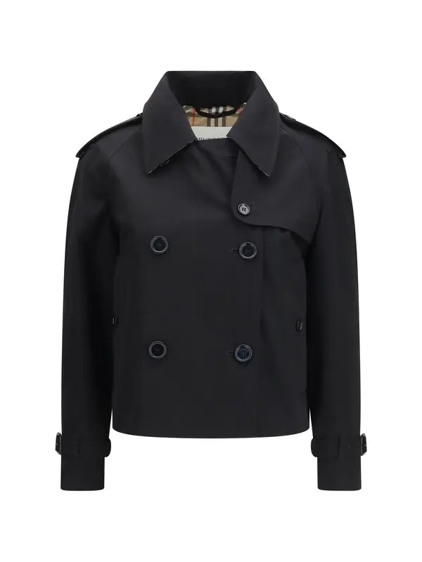 Burberry Mayfair Cropped Trench Jacket In Gabardine