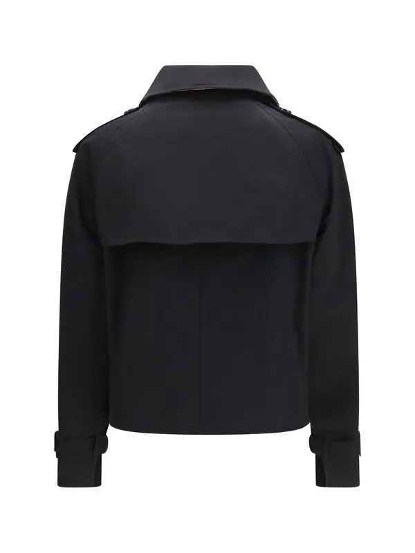 Burberry Mayfair Cropped Trench Jacket In Gabardine