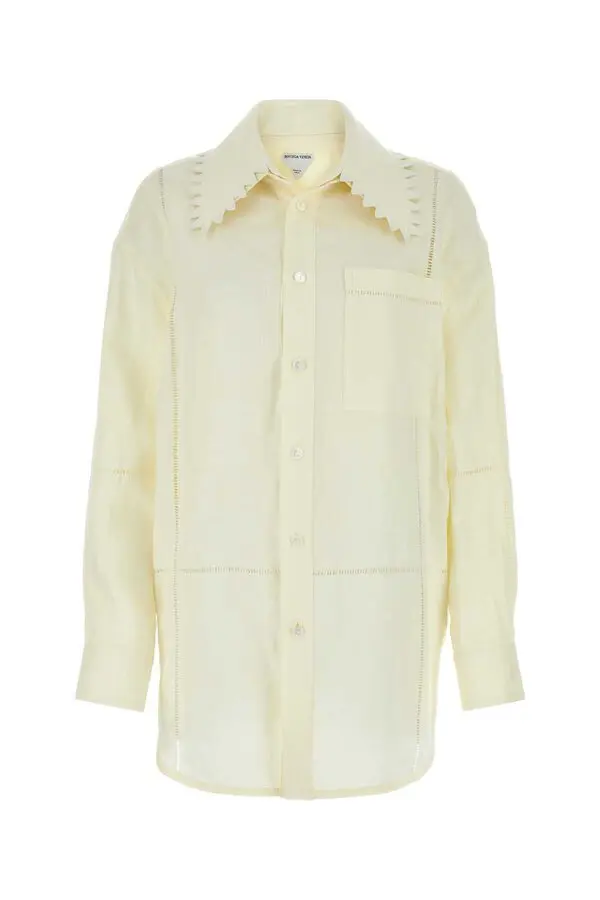 Bottega Veneta Linen Shirt - Yellow