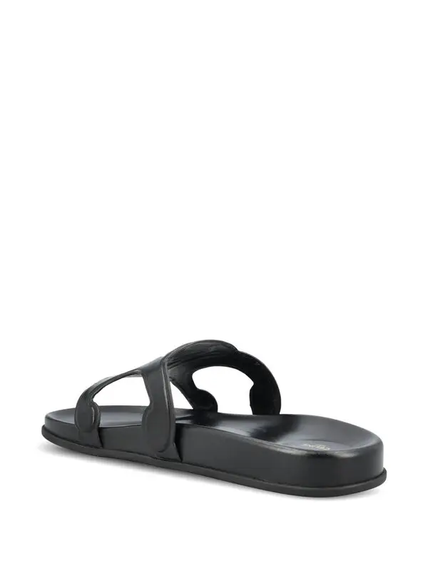 Celine Triomphe Suede Leather Slides - Multicolor