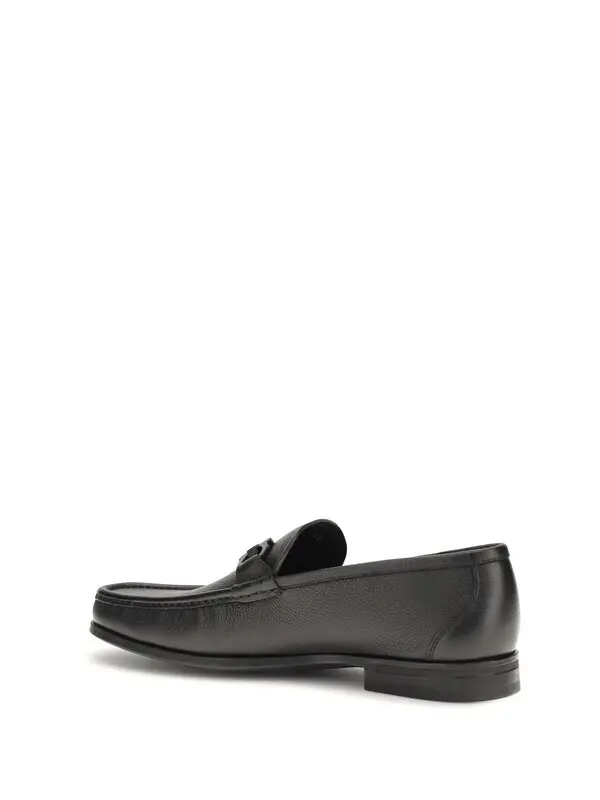 FERRAGAMO Gancini Buckle Loafers - Black