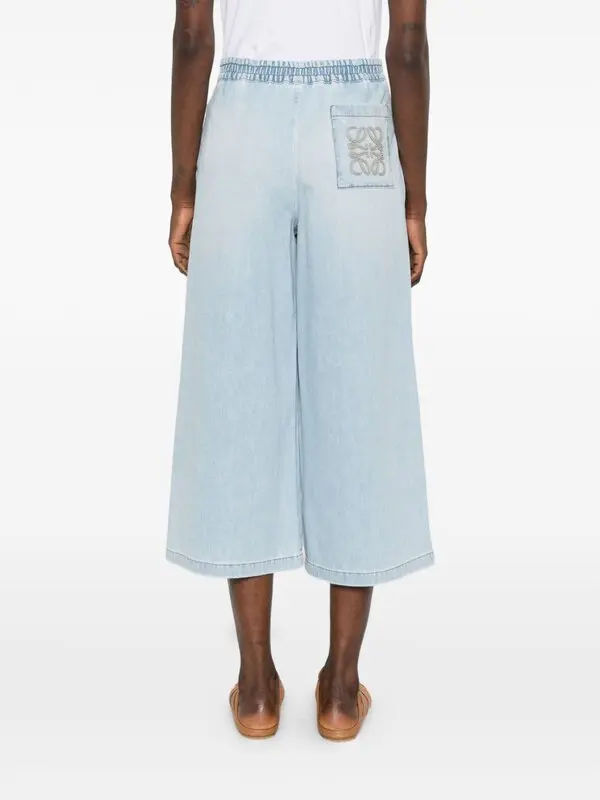 Loewe Cropped Wide Leg Jeans - Multicolor