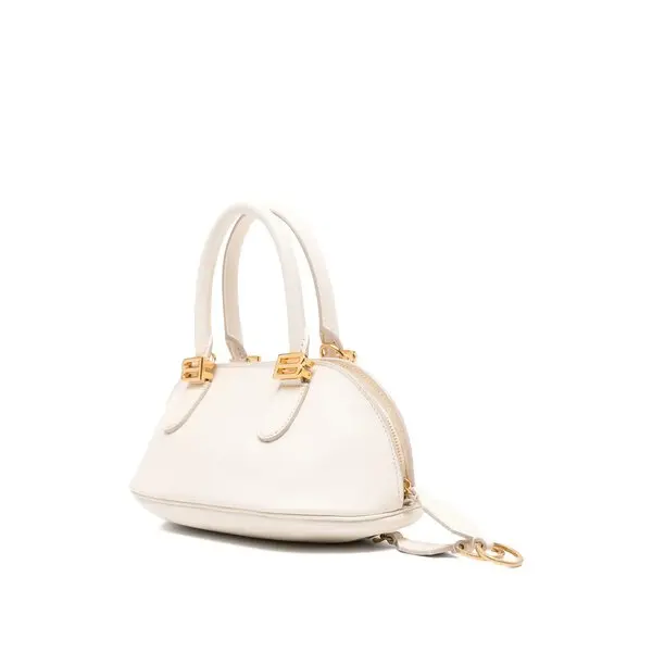 Balenciaga Leather Tote Bag With Gold-tone B-logo Hardware - Cream
