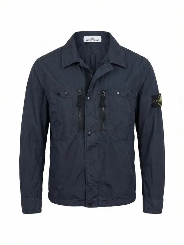 Stone Island Garment Dyed Cotton Overshirt - Multicolor