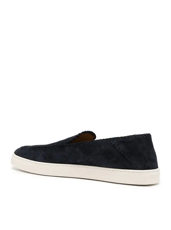 Giorgio Armani Suede Slip-on Loafers - Blue