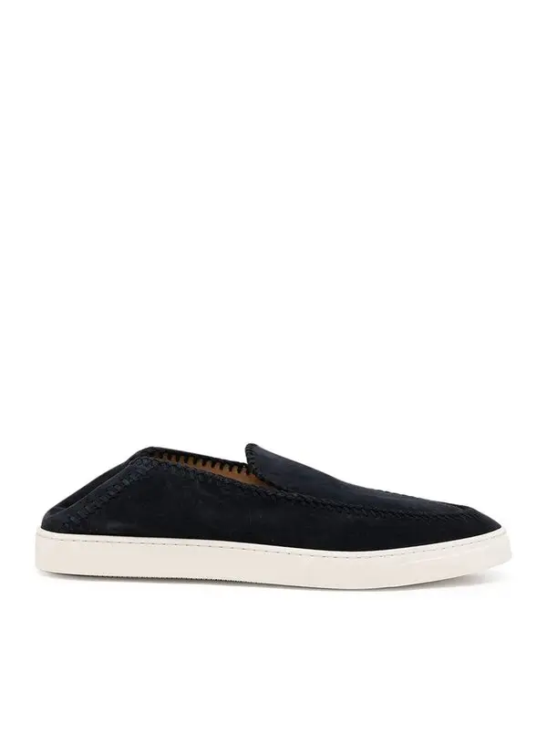 Giorgio Armani Suede Slip-on Loafers - Blue