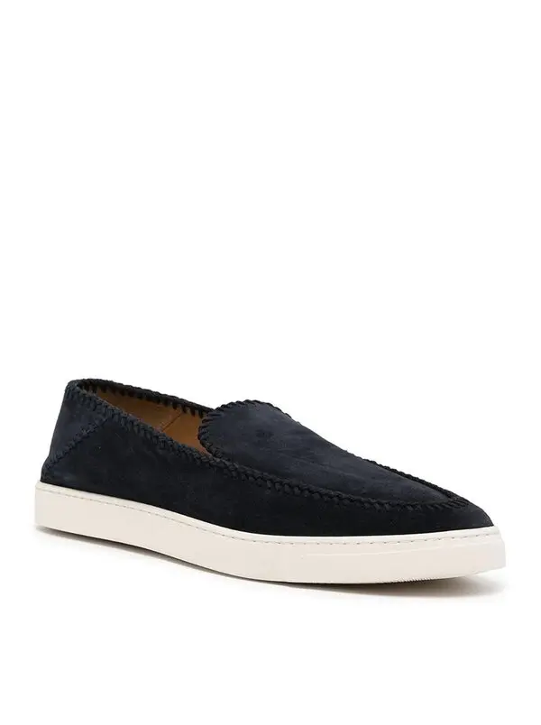 Giorgio Armani Suede Slip-on Loafers - Blue
