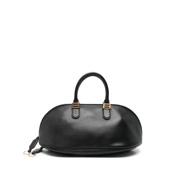 Balenciaga Leather Tote Bag With Gold-tone Hardware - Black