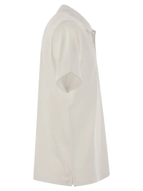 FAY Short-sleeved Cotton Polo Shirt - White