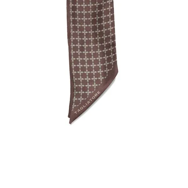 Tagliatore Silk Scarf With Geometric Print