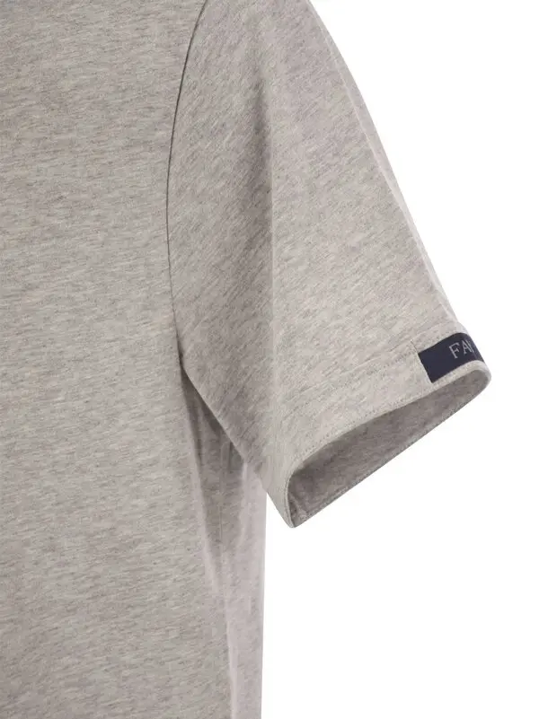 FAY Cotton T-shirt - Gray
