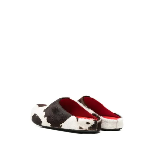 Marni Cow Print Calf Hair Slip-on Trainers - Brown