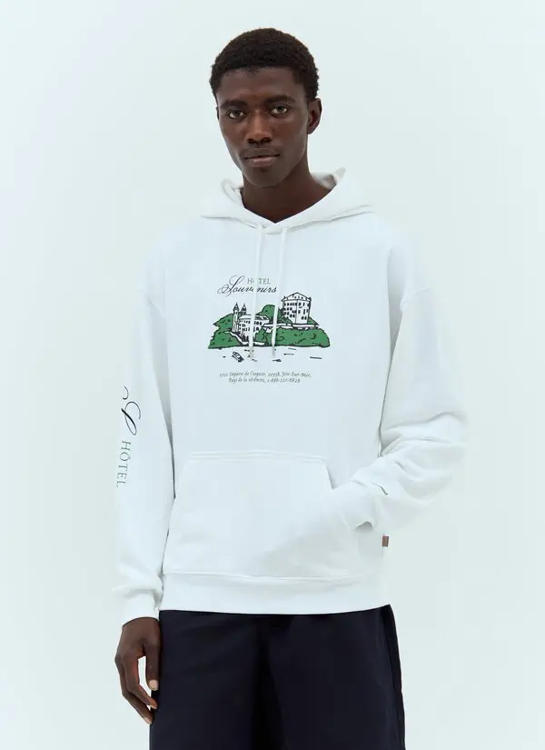 A.p.c. X Jjjjound Hooded Sweatshirt With Graphic Print - White