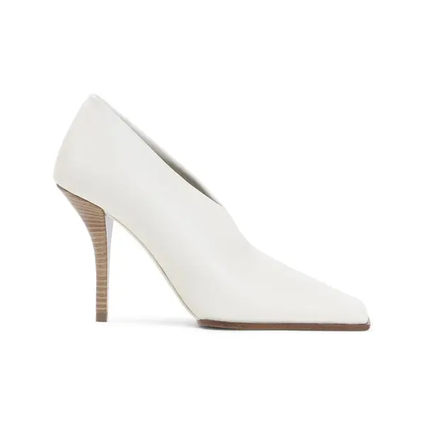 Alaïa 90 White Lamb Leather Pumps - Multicolor