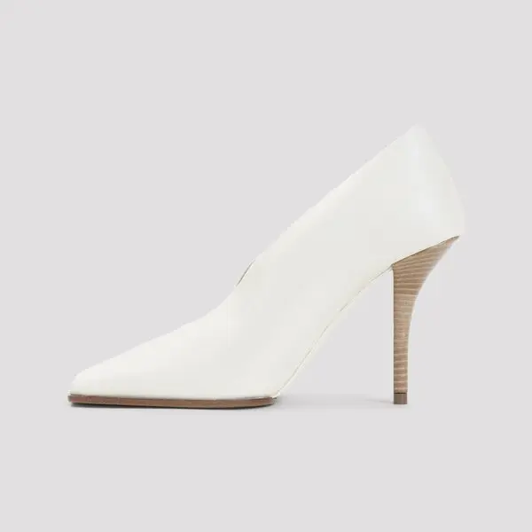 Alaïa 90 White Lamb Leather Pumps - Multicolor