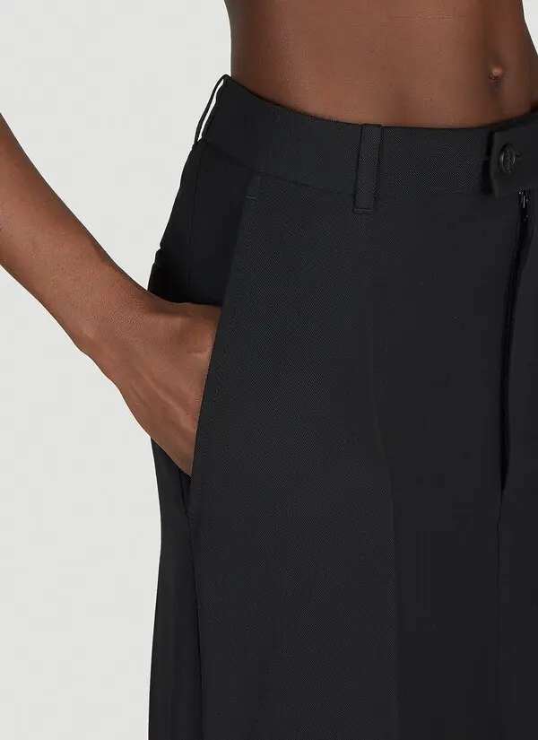 Balenciaga Godet Draped Midi Skirt