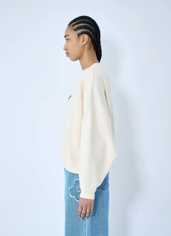 Marni Logo Print Crewneck Sweatshirt - Cream