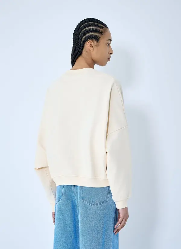 Marni Logo Print Crewneck Sweatshirt - Cream