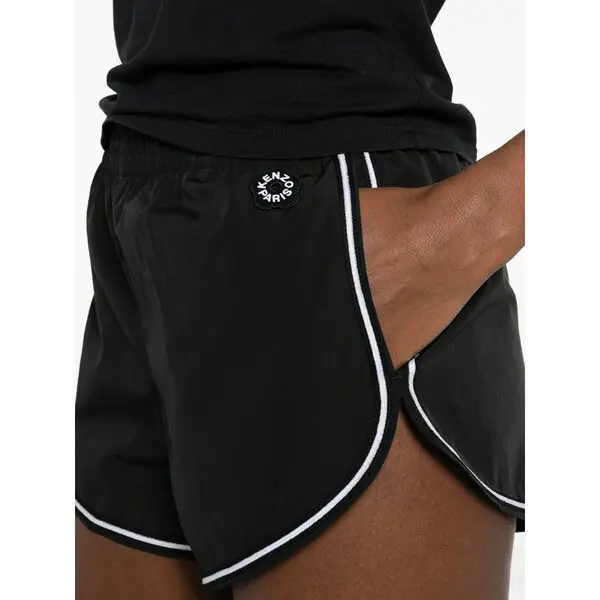 Kenzo Logo Patch Contrast Trim Mini Shorts