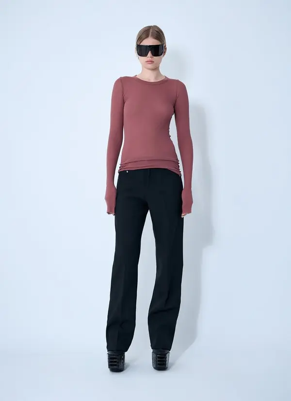 Rick Owens Ribbed Long Sleeve Top