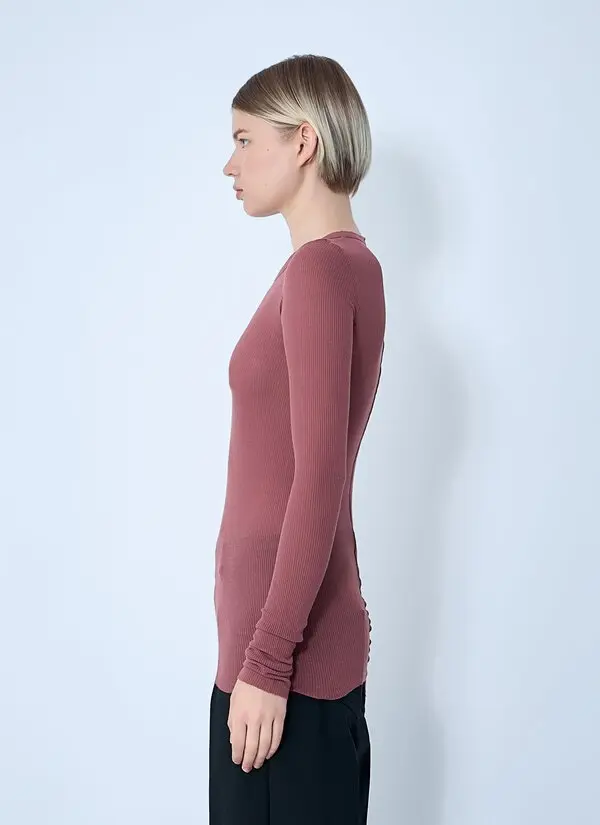 Rick Owens Ribbed Long Sleeve Top