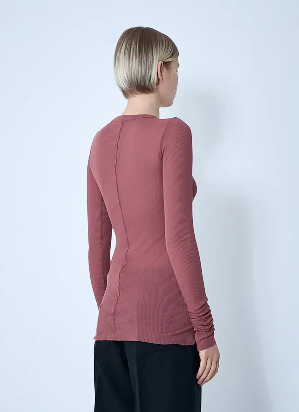 Rick Owens Ribbed Long Sleeve Top