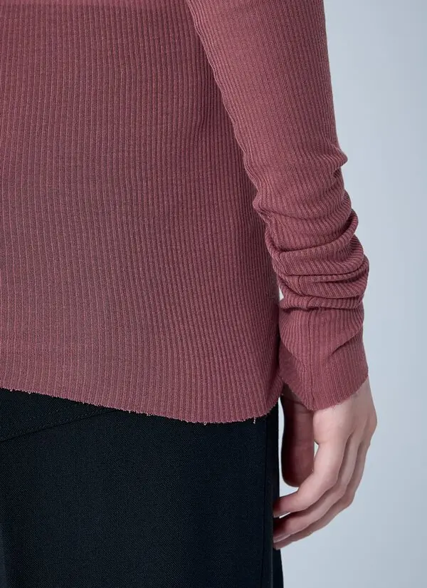 Rick Owens Ribbed Long Sleeve Top