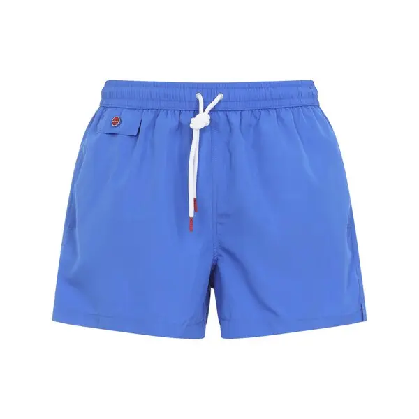 Kiton Polyester Swim Shorts - Blue