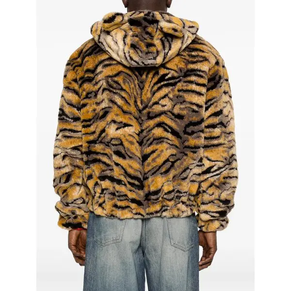 Kenzo Hooded Jacket With Tiger Print And Heart Detail