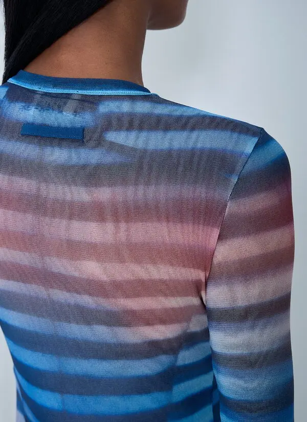 JEAN PAUL GAULTIER Air Mesh Top - Blue