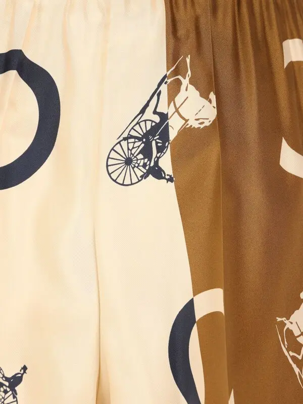 Celine Printed Silk Shorts