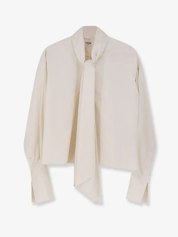 Celine Silk Shirt With Bow Detail