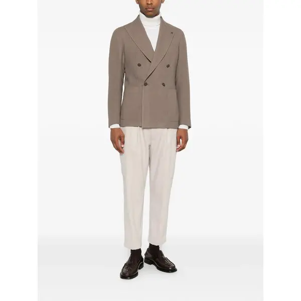 Tagliatore Double-breasted Textured Blazer