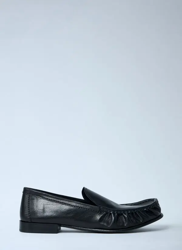 Miu Miu Leather Loafers - Black