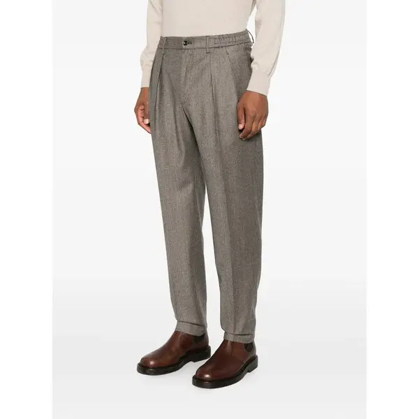 Tagliatore Tailored Houndstooth Wool Trousers