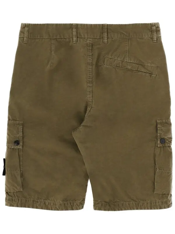 Stone Island Cargo Shorts With Logo Patch