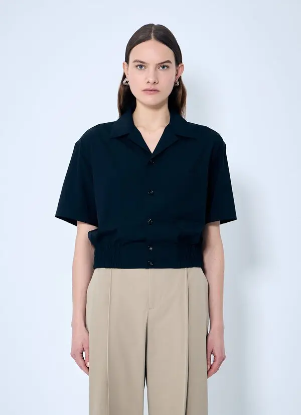 Bottega Veneta Wool Camp Collar Shirt