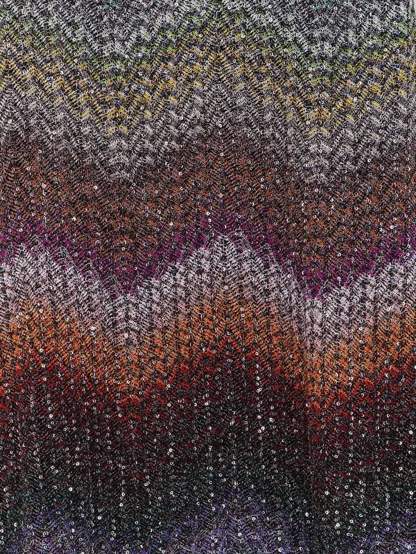 Missoni Sleeveless Sequined Zigzag Knit Dress