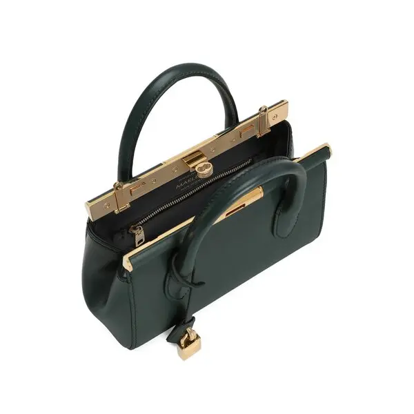 Dolce & Gabbana Calfskin Top Handle Bag With Gold-tone Hardware - Green